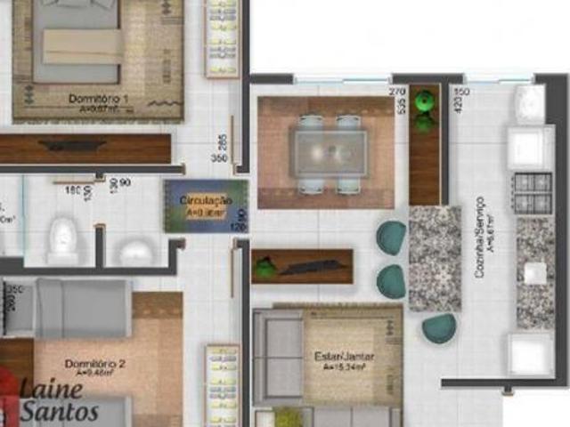 Apartamento com 2 dormitórios à venda, 52 m² por R$ 279.000 Planta Almirante Almirante Tamandaré
