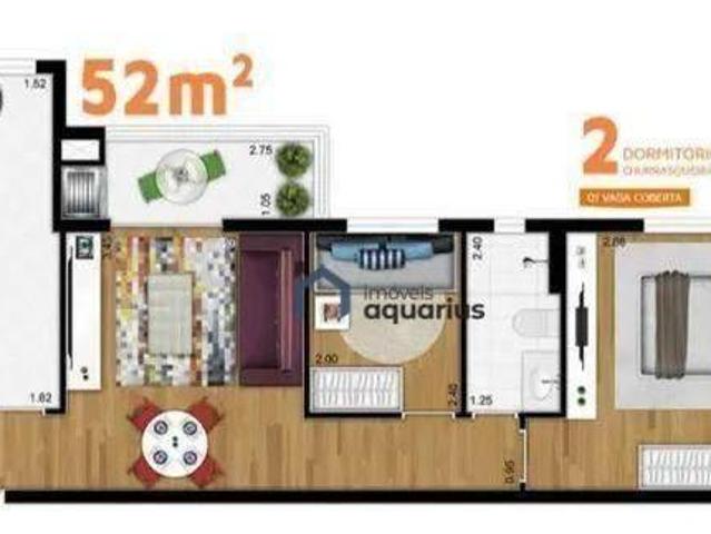 Apartamento com 2 dormitórios à venda, 52 m² Pagador de Andrade Jacareí/SP
