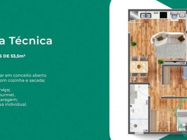 Apartamento com 2 dormitórios à venda, 53 m² por R$ 340.000 Granja Viana Cotia/SP
