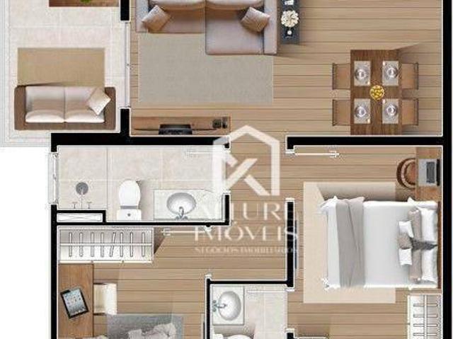 Apartamento com 2 dormitórios à venda, 64 m² por R$ 557.751,31 Parque Industrial São José dos Ca