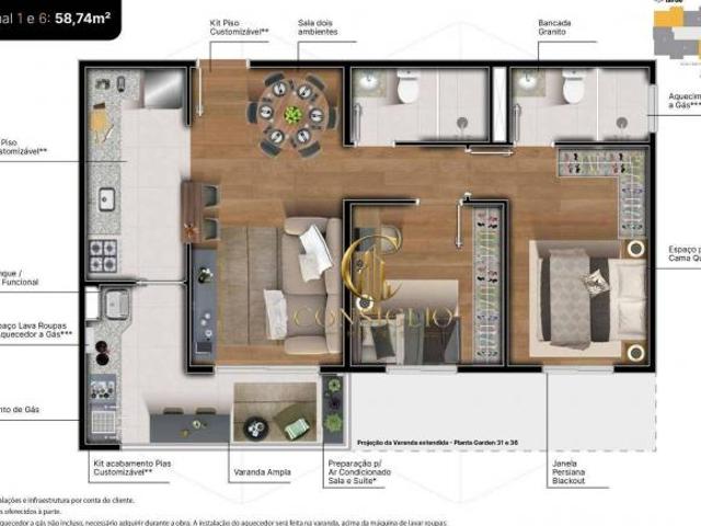 Apartamento com 2 dormitórios à venda, 64 m² por R$ 597.800 Parque Industrial São José dos Campo