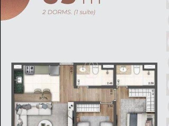 Apartamento com 2 dormitórios à venda, 65 m² por R$ 783.285,00 Chácara Inglesa São Paulo/SP