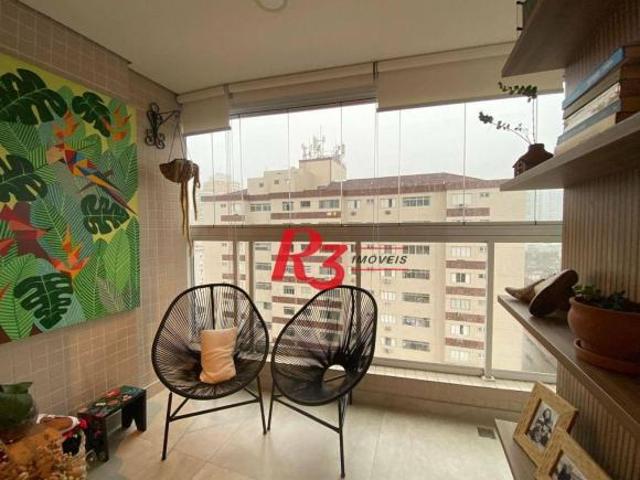 Apartamento com 2 dormitórios à venda, 66 m² por R$ 910.000,00 Campo Grande Santos/SP
