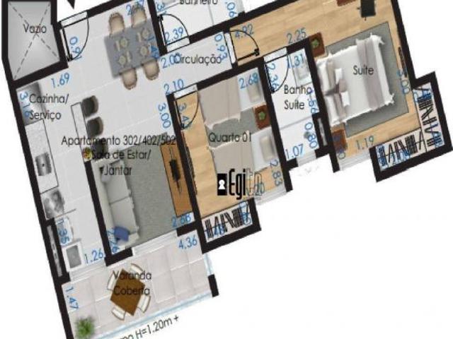 Apartamento com 2 dormitórios à venda, 67 m² por R$ 420.000,00 Aeroporto Juiz de Fora/MG