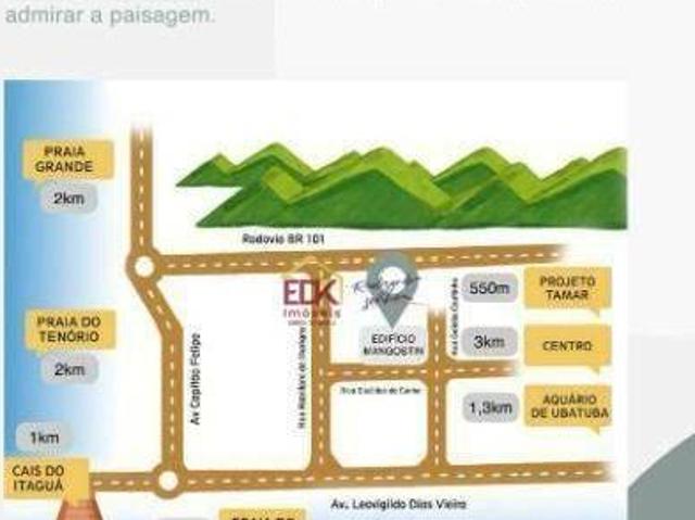 Apartamento com 2 dormitórios à venda, 67 m² por R$ 490.000 Itagu Ubatuba/SP