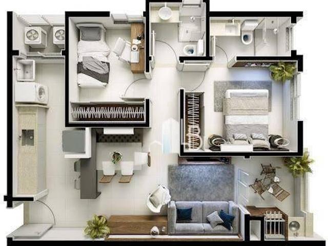 Apartamento com 2 dormitórios à venda, 67 m² por R$ 601.000,00 Patrimônio Uberlândia/MG