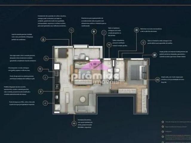 Apartamento com 2 dormitórios à venda, 67,12m² por R$ 1.050.000,00 Jardim Aquarius São José dos Ca