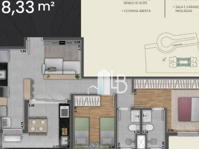 Apartamento com 2 dormitórios à venda, 68 m² por R$ 686.114,62 Jardim Sul Uberlândia/MG