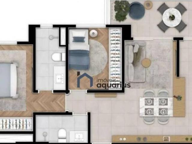 Apartamento com 2 dormitórios à venda, 69 m² por R$ 900.000,00 Jardim Aquarius São José dos Camp