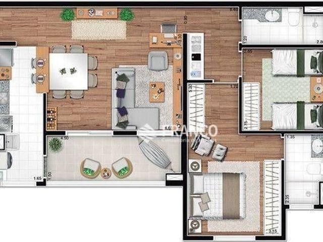 Apartamento com 2 dormitórios à venda, 69m² Bosque Flamboyant Taubaté/SP