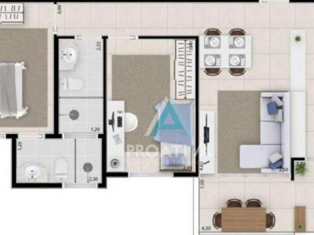 Apartamento com 2 dormitórios à venda, 60 m² por R$ 584.999,99 Jardim do Mar São Bernardo do Cam