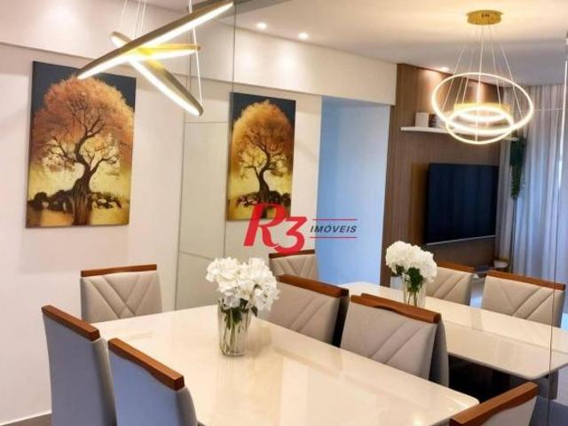 Apartamento com 2 dormitórios à venda, 60 m² por R$ 646.000,00 Marapé Santos/SP