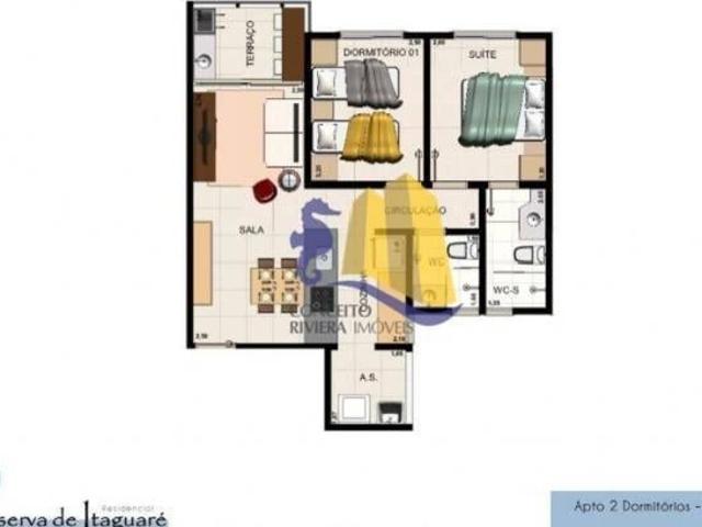 Apartamento com 2 dormitórios à venda, 60 m² por R$ 940.000,00 Jardim São Lourenço Bertioga/SP