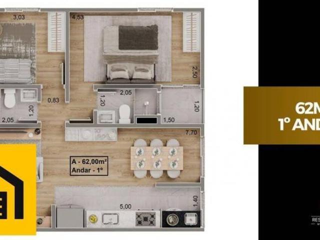 Apartamento com 2 dormitórios à venda, 62 m² por R$ 425.000 Vila Guarani Mauá/SP