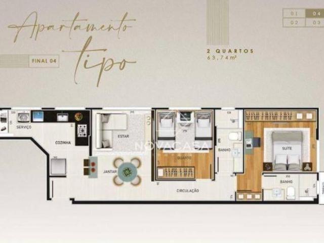 Apartamento com 2 dormitórios à venda, 63 m² por R$ 1.107.154,71 Lourdes Belo Horizonte/MG