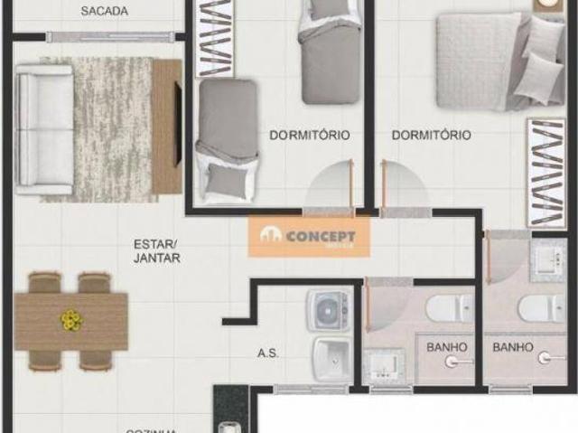 Apartamento com 2 dormitórios à venda, 63 m² por R$ 600.000,00 Centro Bertioga/SP