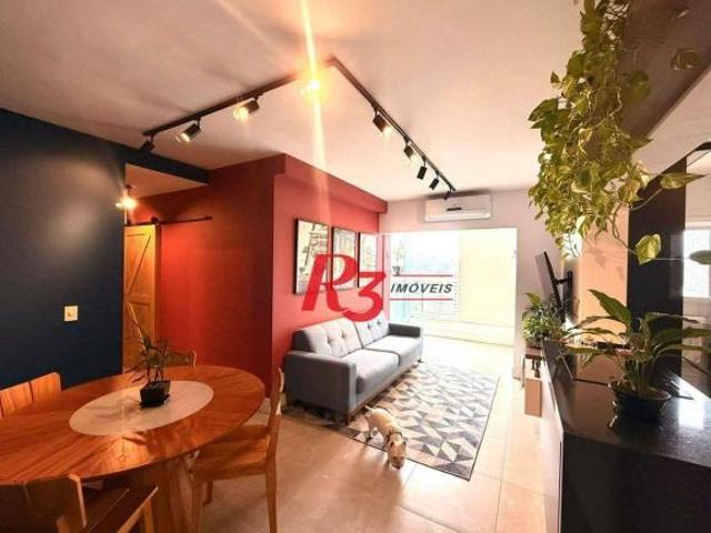 Apartamento com 2 dormitórios à venda, 63 m² por R$ 750.000,00 Campo Grande Santos/SP