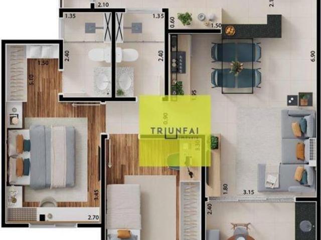 Apartamento com 2 dormitórios à venda, 76 m² Vila Santa Terezinha Sorocaba/SP