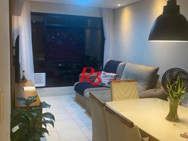 Apartamento com 2 dormitórios à venda, 70 m² por R$ 490.000,00 Campo Grande Santos/SP
