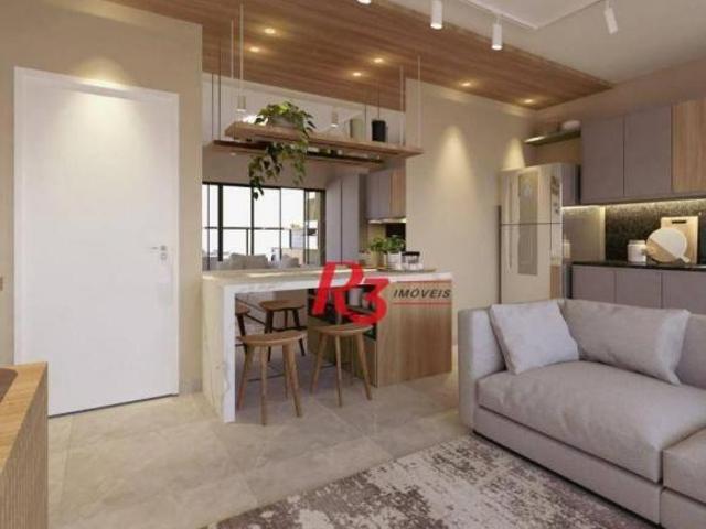 Apartamento com 2 dormitórios à venda, 70 m² por R$ 985.000,00 José Menino Santos/SP