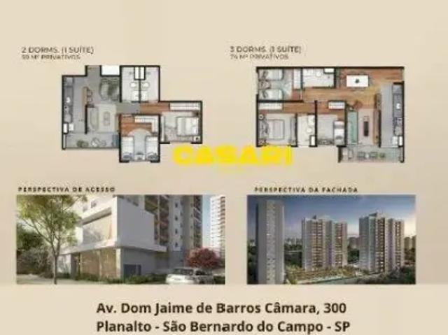 Apartamento com 2 dormitórios à venda, 70 m² Planalto São Bernardo do Campo/SP