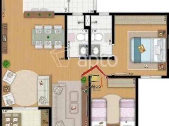 Apartamento com 2 dormitórios à venda, 71 m² por R$ 477.000 Vila Nambi Jundiaí/SP