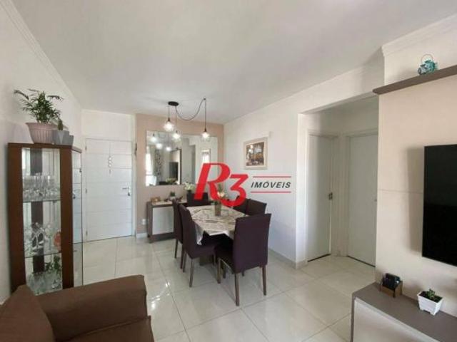 Apartamento com 2 dormitórios à venda, 72 m² por R$ 855.000,00 Embaré Santos/SP