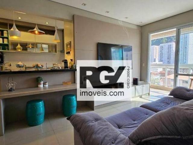 Apartamento com 2 dormitórios à venda, 85 m² por R$ 900.000,00 Marapé Santos/SP