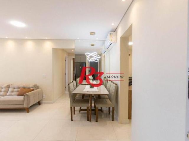 Apartamento com 2 dormitórios à venda, 80 m² por R$ 860.000,00 Marapé Santos/SP