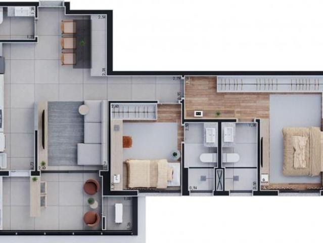 Apartamento com 2 dormitórios à venda, 82 m² Jardim Aviação Presidente Prudente/SP
