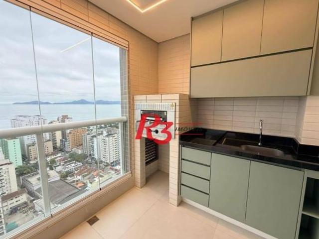 Apartamento com 2 dormitórios à venda, 99 m² por R$ 2.300.000,00 Aparecida Santos/SP