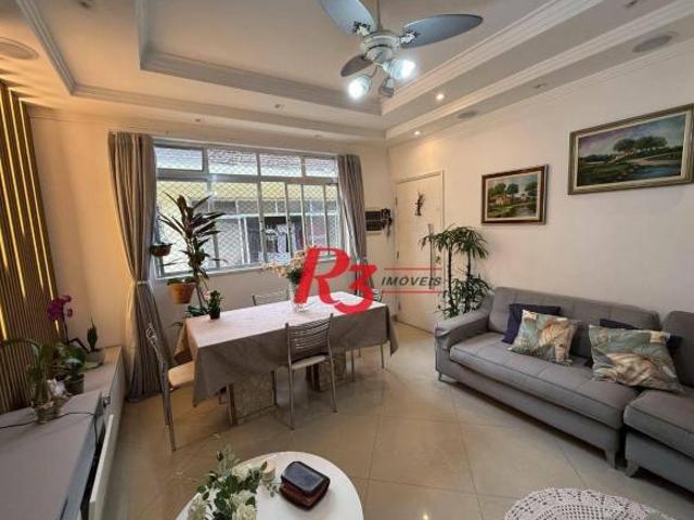 Apartamento com 2 dormitórios à venda, 90 m² por R$ 470.000,00 Boqueirão Santos/SP
