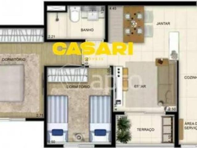 Apartamento com 2 Dormitórios e Varanda à Venda no Jardim Olavo Bilac – São Bernardo do Campo/SP En