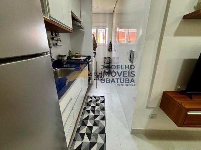 Apartamento com 2 dormitorios e varanda gourmet apenas 100 metros da Praia do Perequê Açú em Ubatuba