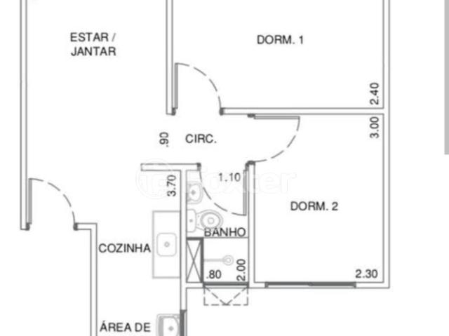 Apartamento com 2 dormitórios em Porto Alegre