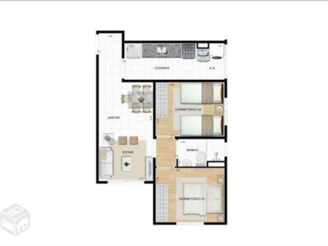 Apartamento com 2 dormitórios na Água Branca