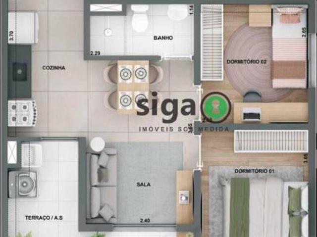 Apartamento com 2 dormitórios na Chácara Santo Antônio Conforto, Lazer e Localização