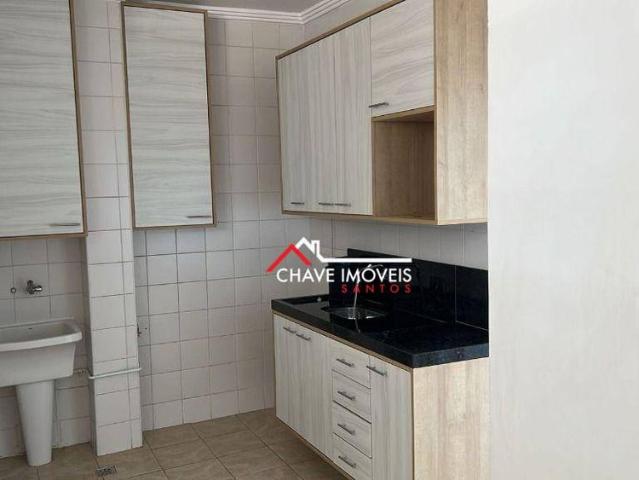 Apartamento com 2 dormitórios para alugar, 70 m² por R$ 3.380,02/mês Gonzaga Santos/SP