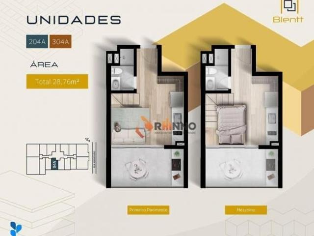 Apartamento com 2 dormitórios sendo 1 suíte, 57 m² por R$ 641.388 Portão Curitiba/PR