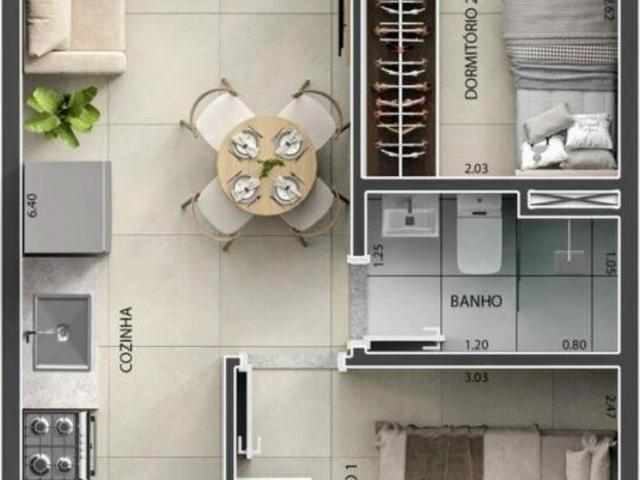 Apartamento com 2 dorms SEM VAGA DE GARAGEM
