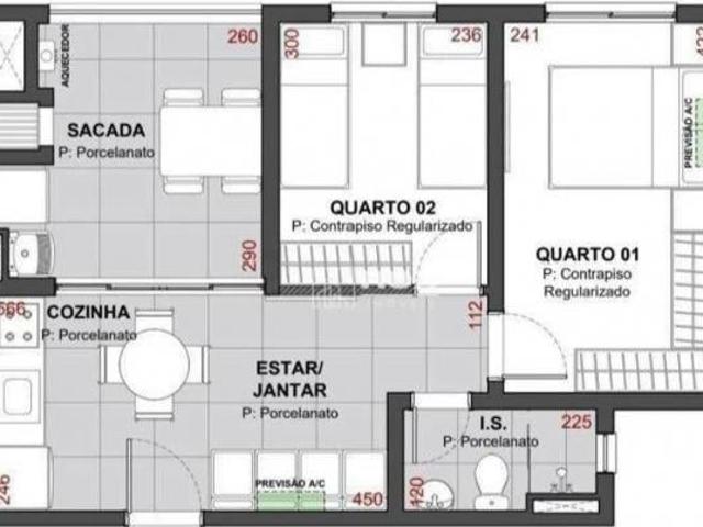 Apartamento com 2 quartos à venda, 49 m² por R$ 508.800 Ecoville, Curitiba/PR