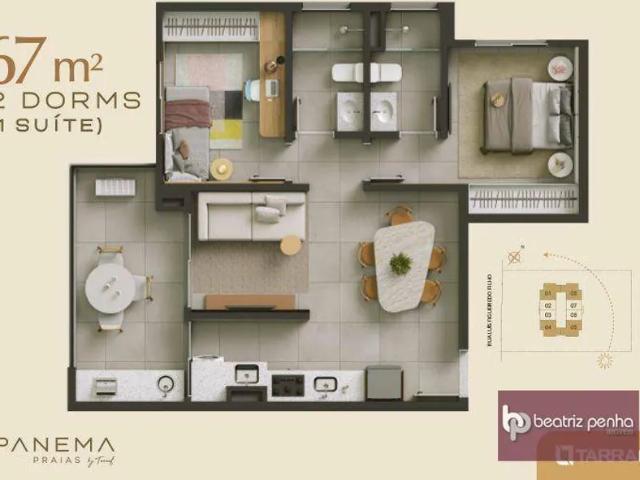 Apartamento com 2 Quartos à venda, 67 m² por R$ 600.083 Vila Nossa Senhora do Bonfim São José do
