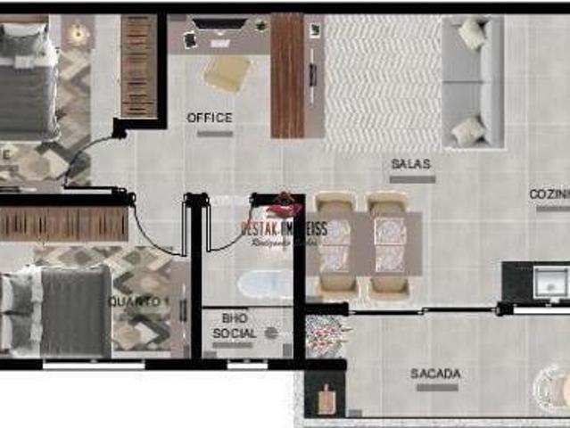 Apartamento com 2 quartos à venda bairro Daniel Fonseca Uberlândia/MG