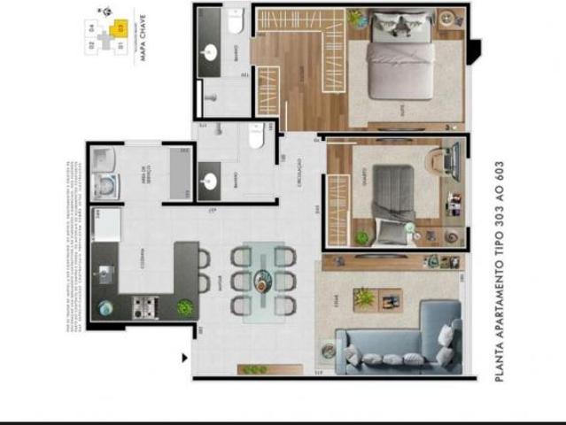 Apartamento com 2 quartos à venda em Belo Horizonte, no bairro Castelo