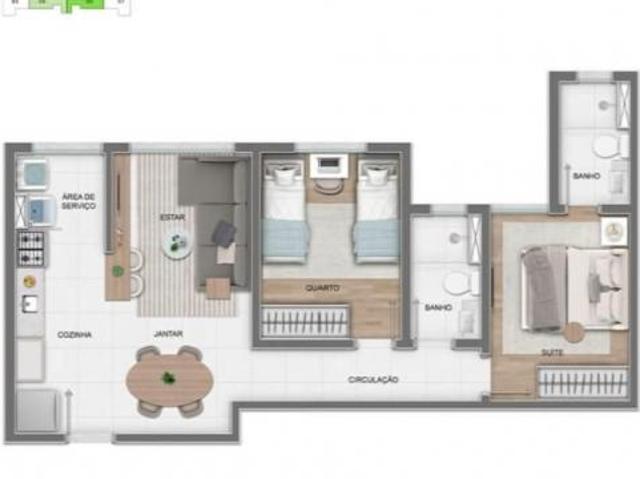 Apartamento com 2 quartos à venda em Belo Horizonte, no bairro Estoril