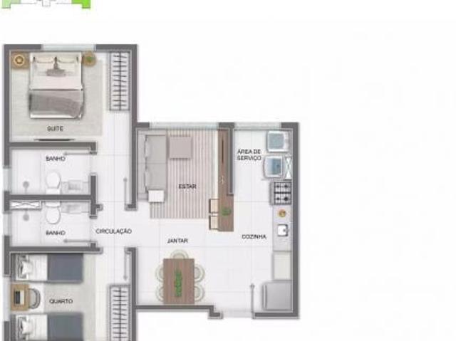 Apartamento com 2 quartos à venda em Belo Horizonte, no bairro Estoril
