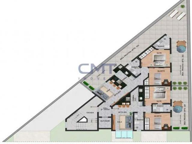 Apartamento com 2 quartos à venda em Belo Horizonte, no bairro Funcionários