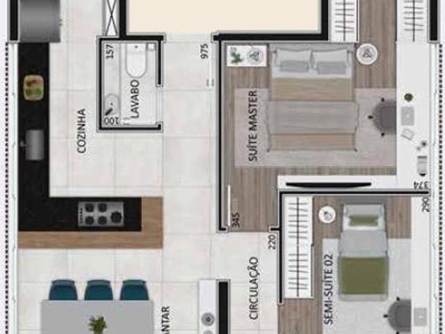 Apartamento com 2 quartos à venda em Belo Horizonte, no bairro Lourdes