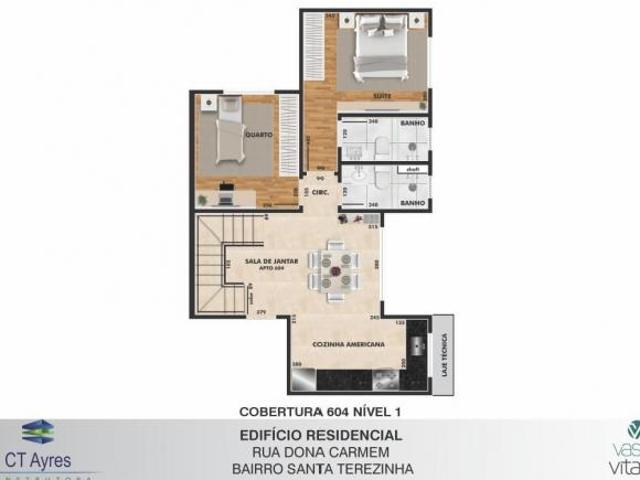 Apartamento com 2 quartos à venda em Belo Horizonte, no bairro Santa Terezinha