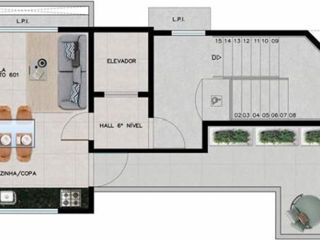 Apartamento com 2 quartos à venda em Belo Horizonte, no bairro Santo Antônio